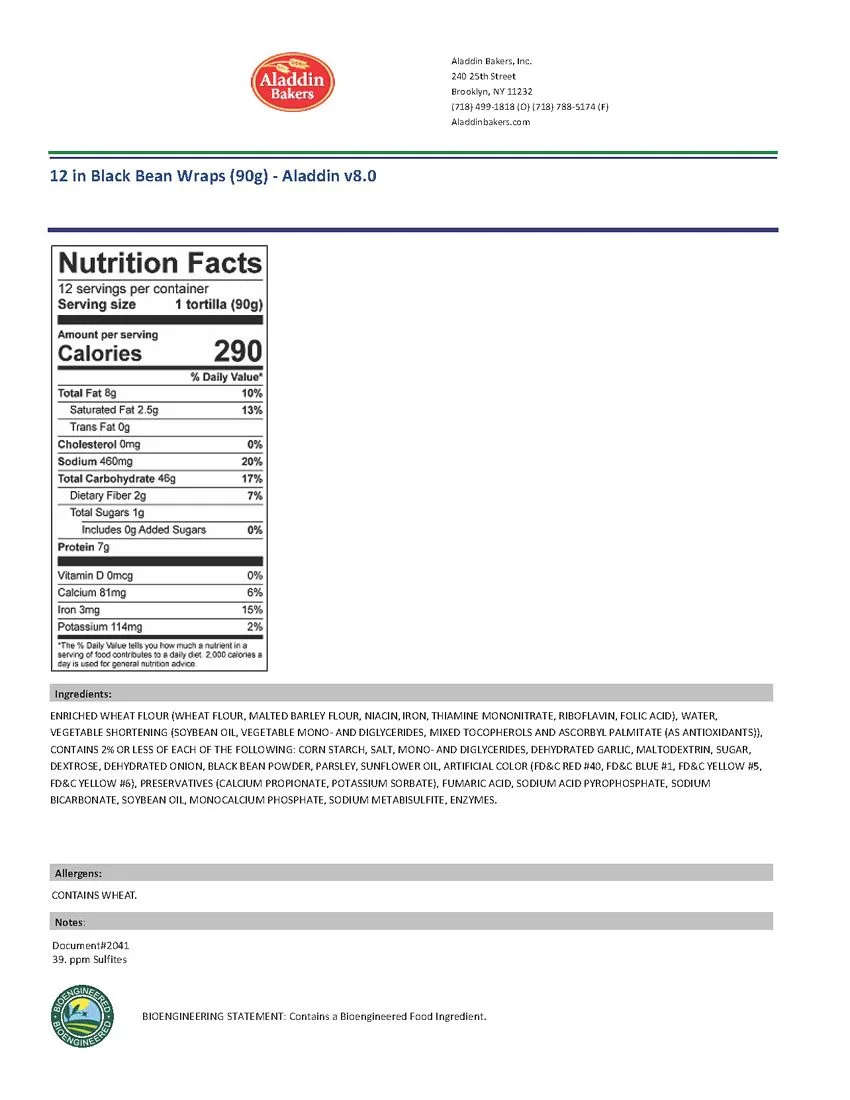 Wraptech - Aladdin Bakers, Inc.